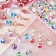 40Pcs Glass Ball Pendants with Glitter Sequins and CCB Plastic Findings ...
