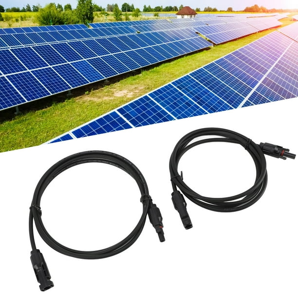 Solar Cable PV Wire, 6.6FT Copper and PPO Flame Retardant Solar Panel ...