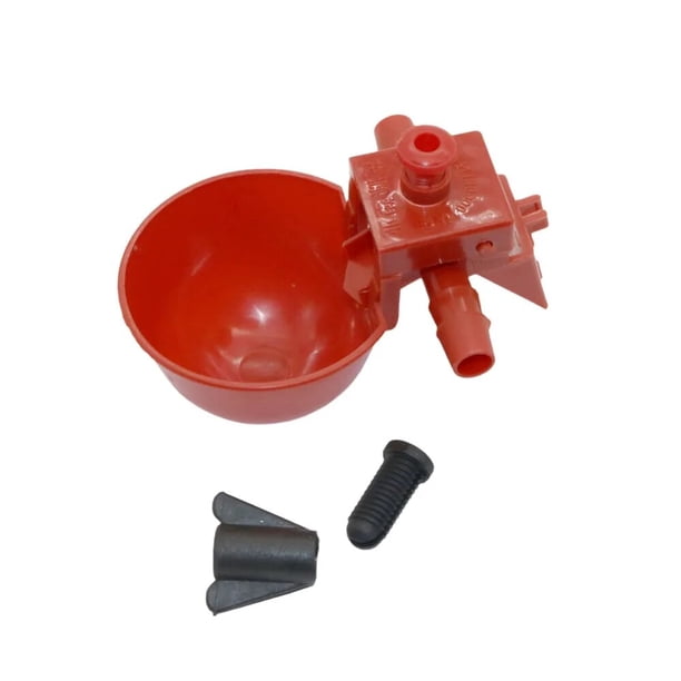 50 Sets Red Quail Waterer Animal Feeders Automatic Bird Coop Feed ...