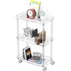 Mainstays 3 Tier Plastic Clear Utility Storage Cart, Adult Size ...