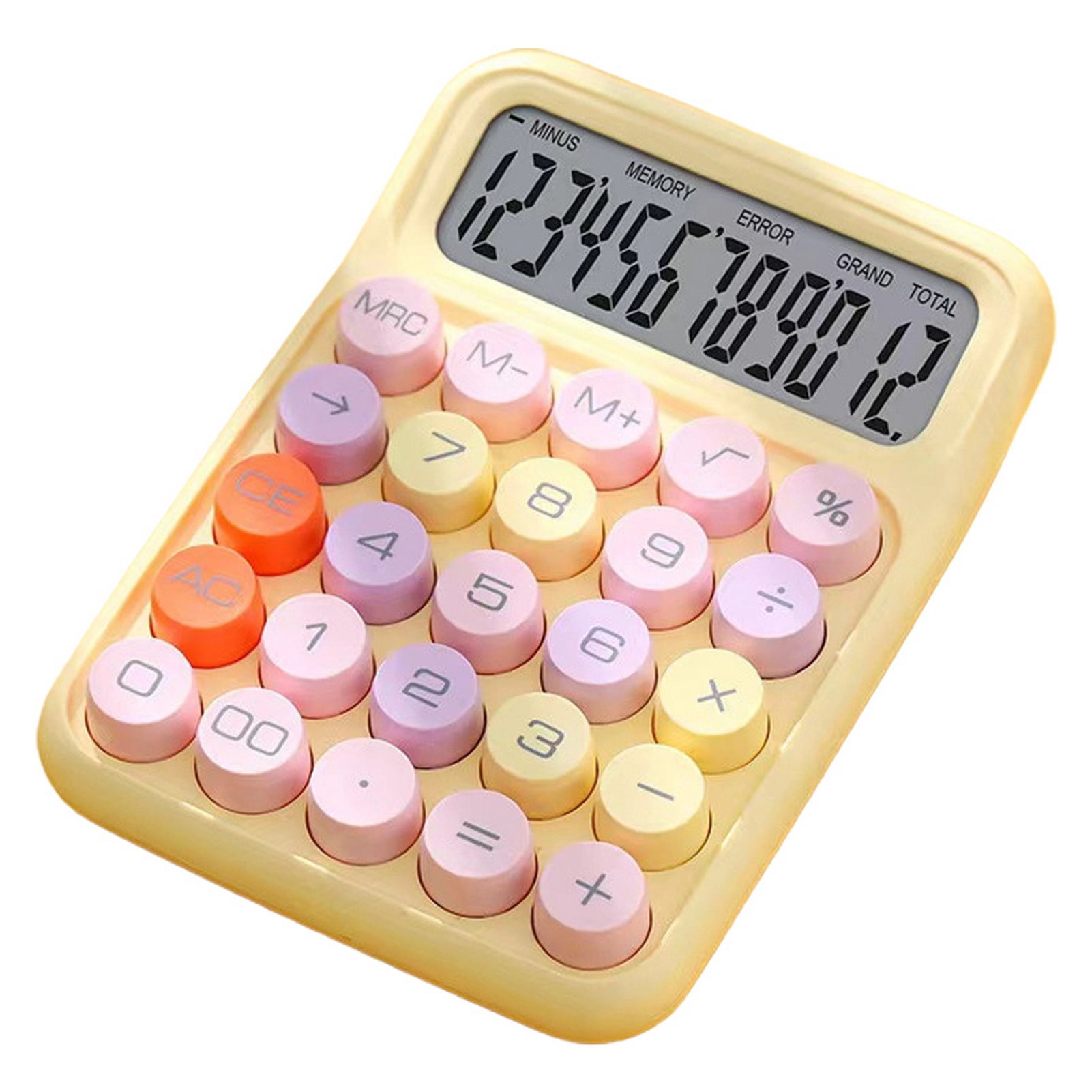 Rygai Handheld Switch Calculator Typewriter-Inspired Round Button Large ...