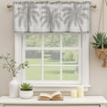 2 Pack Palm Tree Silhouettes Valance for Window Tropical Industrial ...