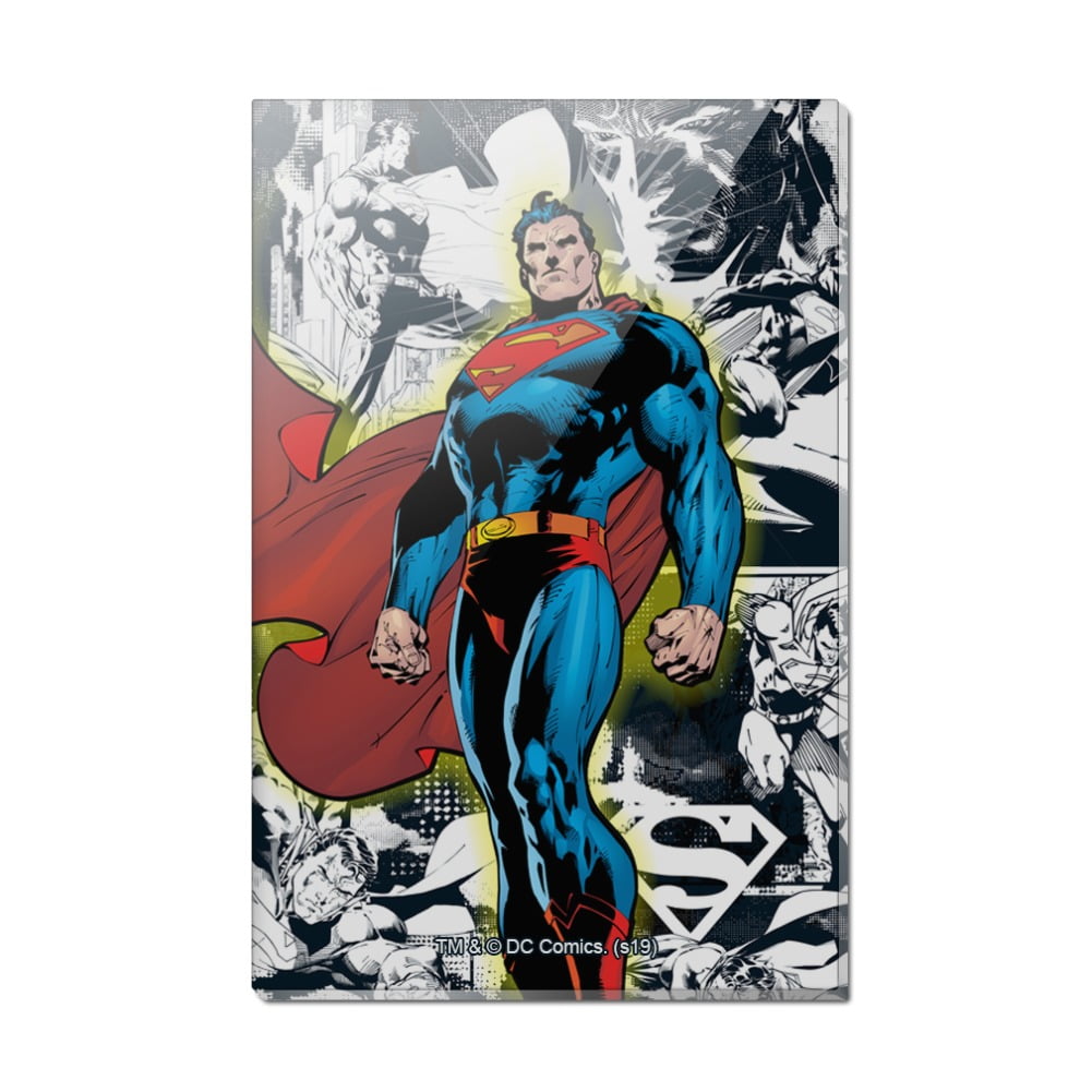 Superman Glowing Aura Rectangle Acrylic Fridge Refrigerator Magnet ...