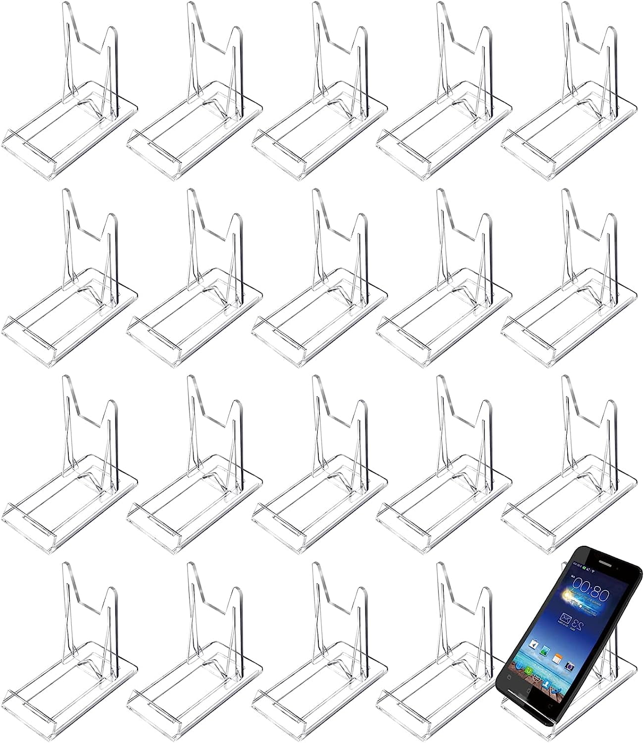 20 PCS Acrylic Plate Stand Clear Acrylic Adjustable Display Acrylic ...