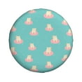 Spare Tire Cover Cute Swim Capybaras Waterproof Trailer Tire Covers 14