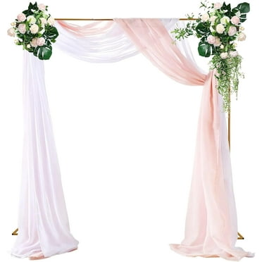 White Wedding Arch With Cloth Cover, Balloon Arch Frame Kit for Wedding ...