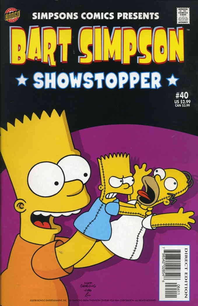 Simpsons Comics Presents Bart Simpson #40 VF ; Bongo Comic Book ...