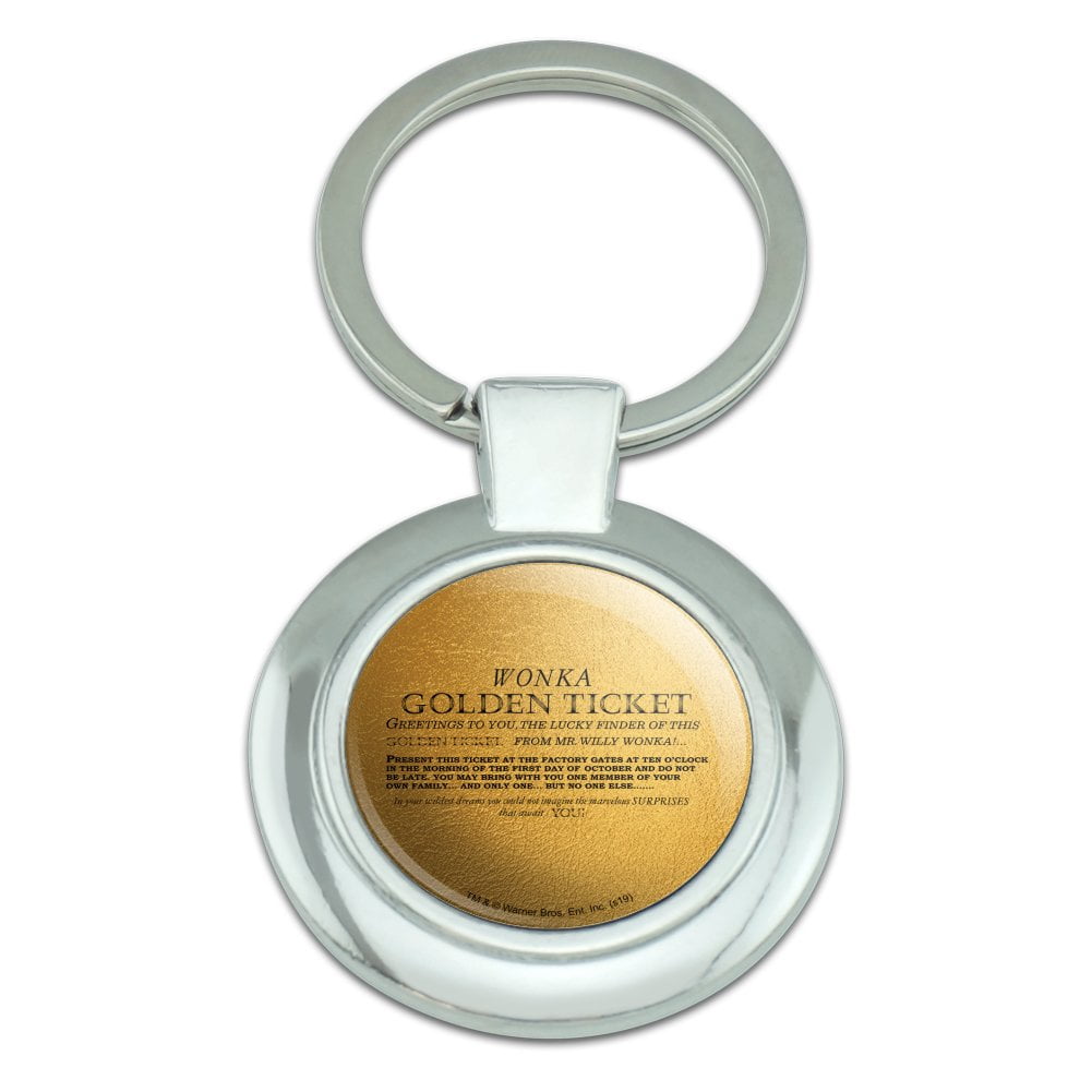 Willy Wonka and the Chocolate Factory Golden Ticket Keychain Classy ...