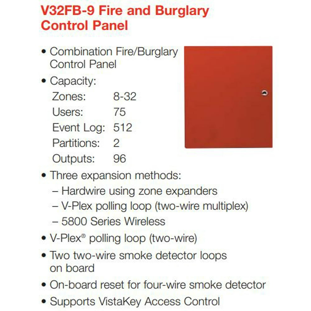 Honeywell Ademco Vista-32FB Full Integration Control Panel V32FB-9 ...