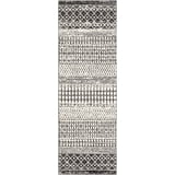 Mark&Day Area Rugs, 2x18 Louise Global Black White Runner Area Rug (2'7 ...