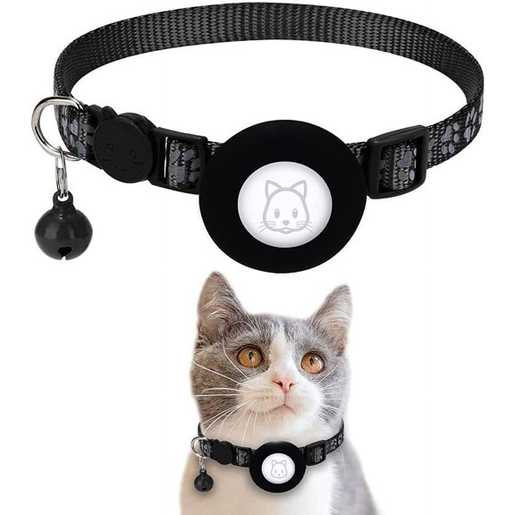 Airtag Cat Collar Breakaway, Reflective Kitten Collar with Apple Air ...