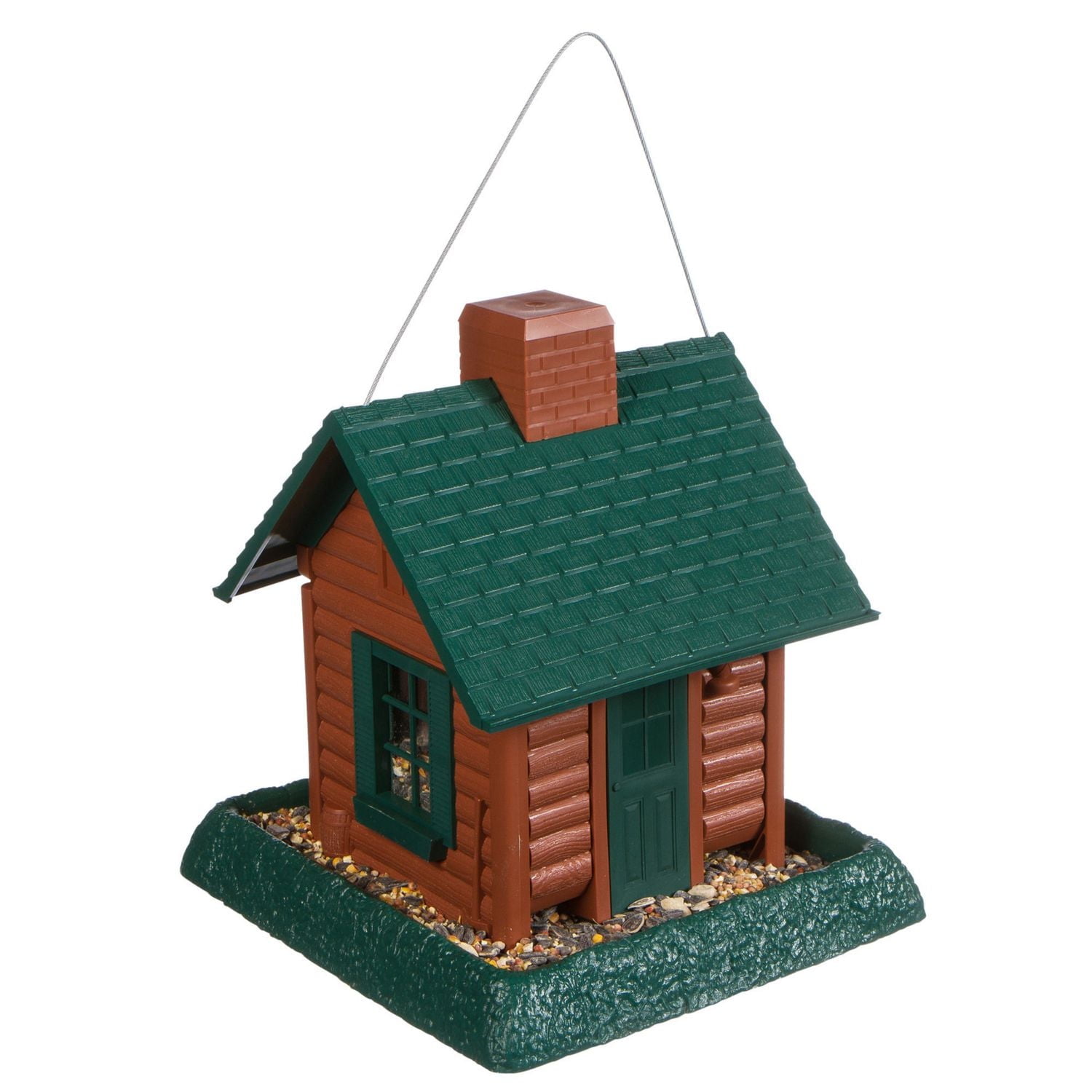 Click here for North States Log Cabin Birdfeeder - Brown prices