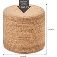 2Pcs Pouf Ottomans, Natural Seagrass Foot Stool, Hand Weaving Round ...