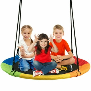 SereneLife SLSWNG125 - Netted Seat Swing - Indoor/Outdoor Hanging Rope ...