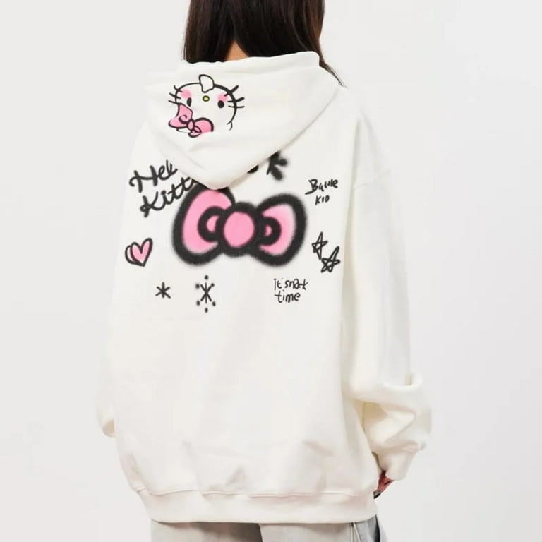 Kawaii Sanrio Hello Kitty Star Hoodie Women Autumn Winter Kawaii Sanrio Hello Kitty Star Hoodie Women Autumn Winter