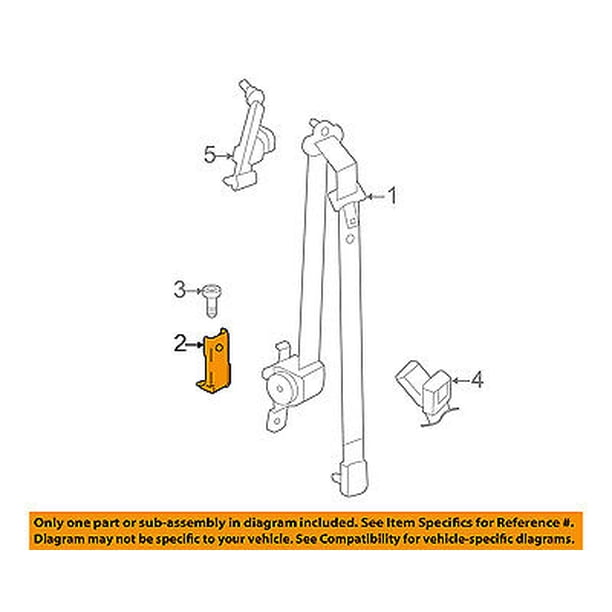 CHRYSLER OEM Rear Seat Belt-Retractor Assembly Bracket 4680233 ...