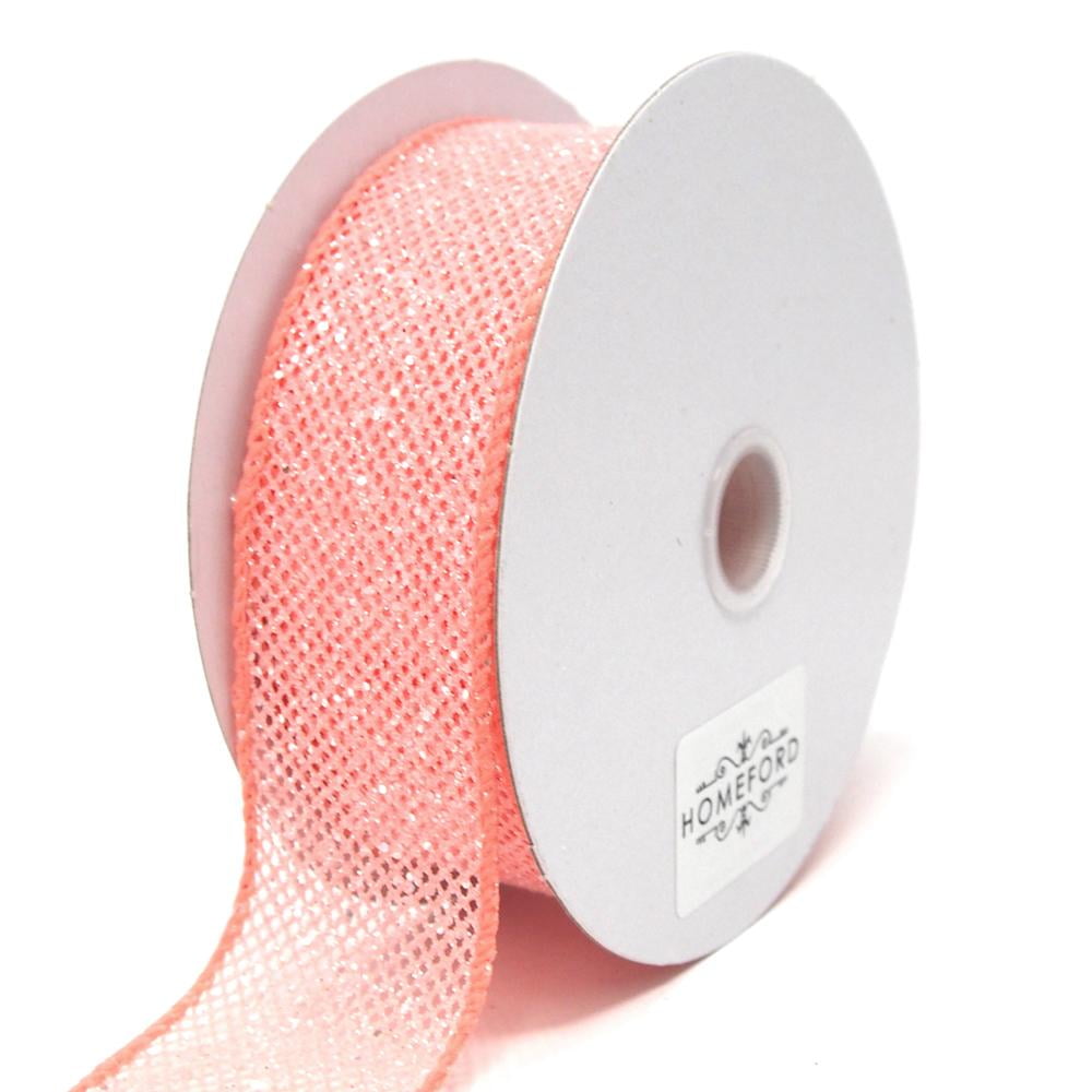 Frosted Net Wired Ribbon, Coral, 1-1/2-Inch, 10 Yards - Walmart.com