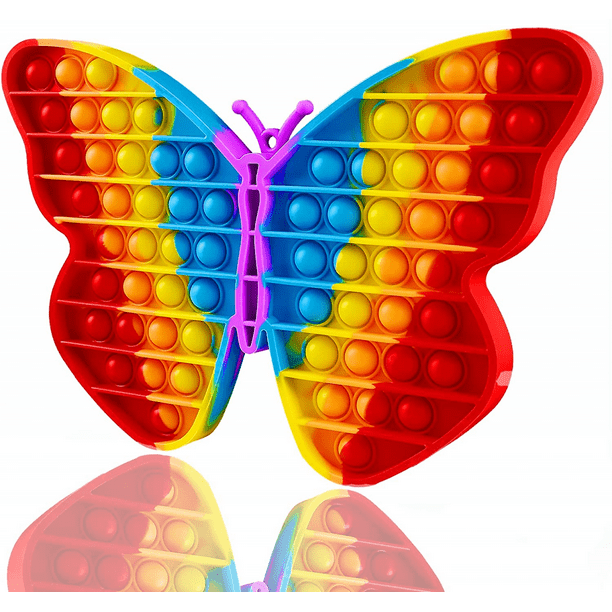 Jumbo Big Butterfly Pop Fidget Toy It Rainbow Giant Popper ...