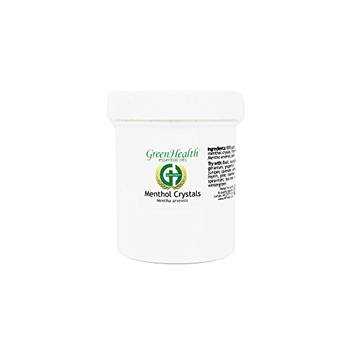 Menthol Crystals 4 OZ in a White Plastic jar (by Greenhealth) (Melting ...