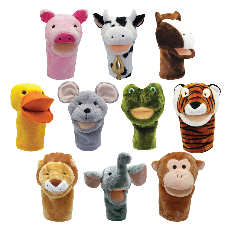 Bigmouth Animal Puppet Set, Set of 10 - Walmart.com
