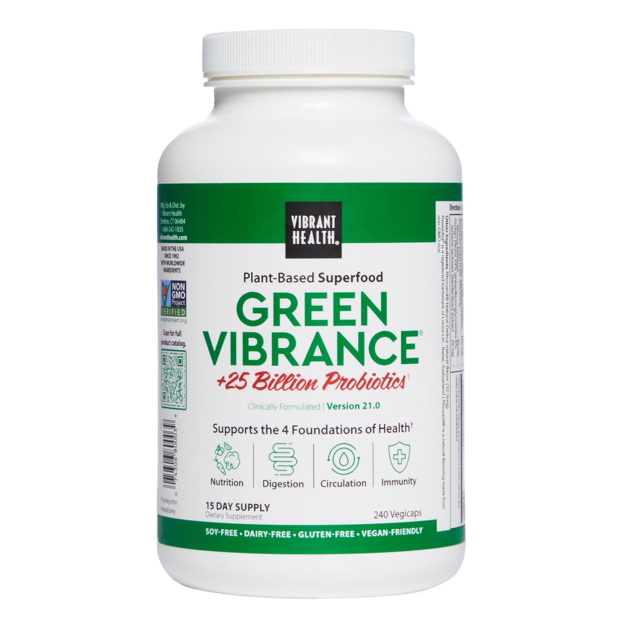 Suplemento Vibrant Health Green Vibrance 240 cápsulas | Bodega Aurrera ...