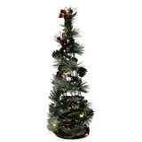 Admired by Nature ABN4X004-GRNSNOW 21 in. Christmas Wire Cone Tree with ...