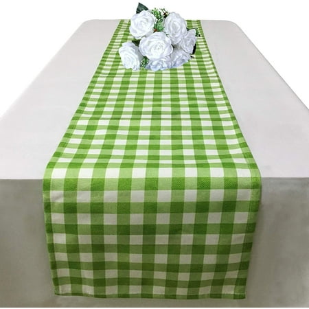 Green Gingham Table Runner 72 Inch - Buffalo Check Table Runner for ...