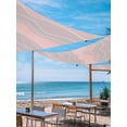 Abstract Sun Shade Sail 12'X16' Red Gradient Waves Beach Lines UV Block ...