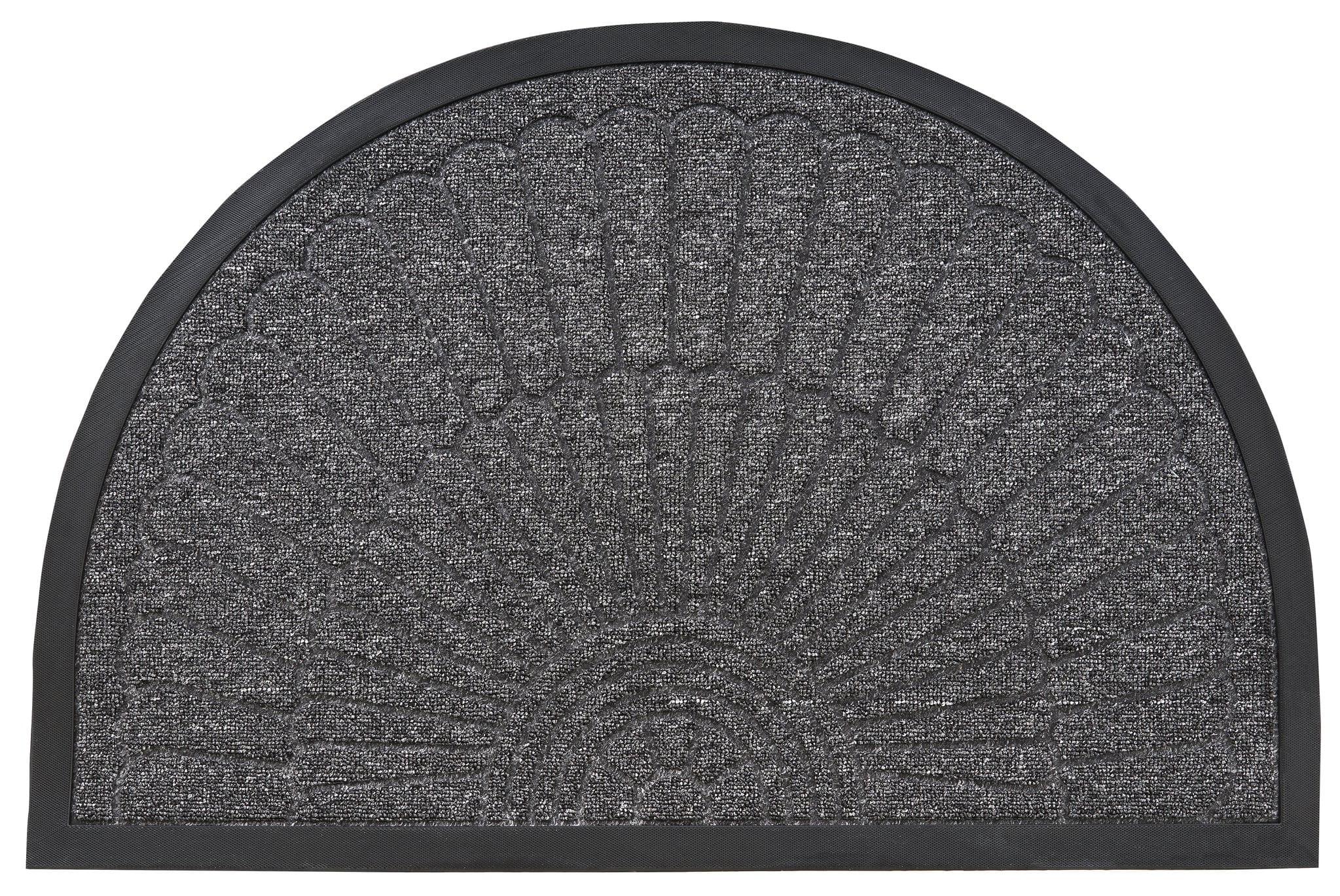 Superio Grey Shell Half Round Coir Doormat 24"x35" | Walmart Canada