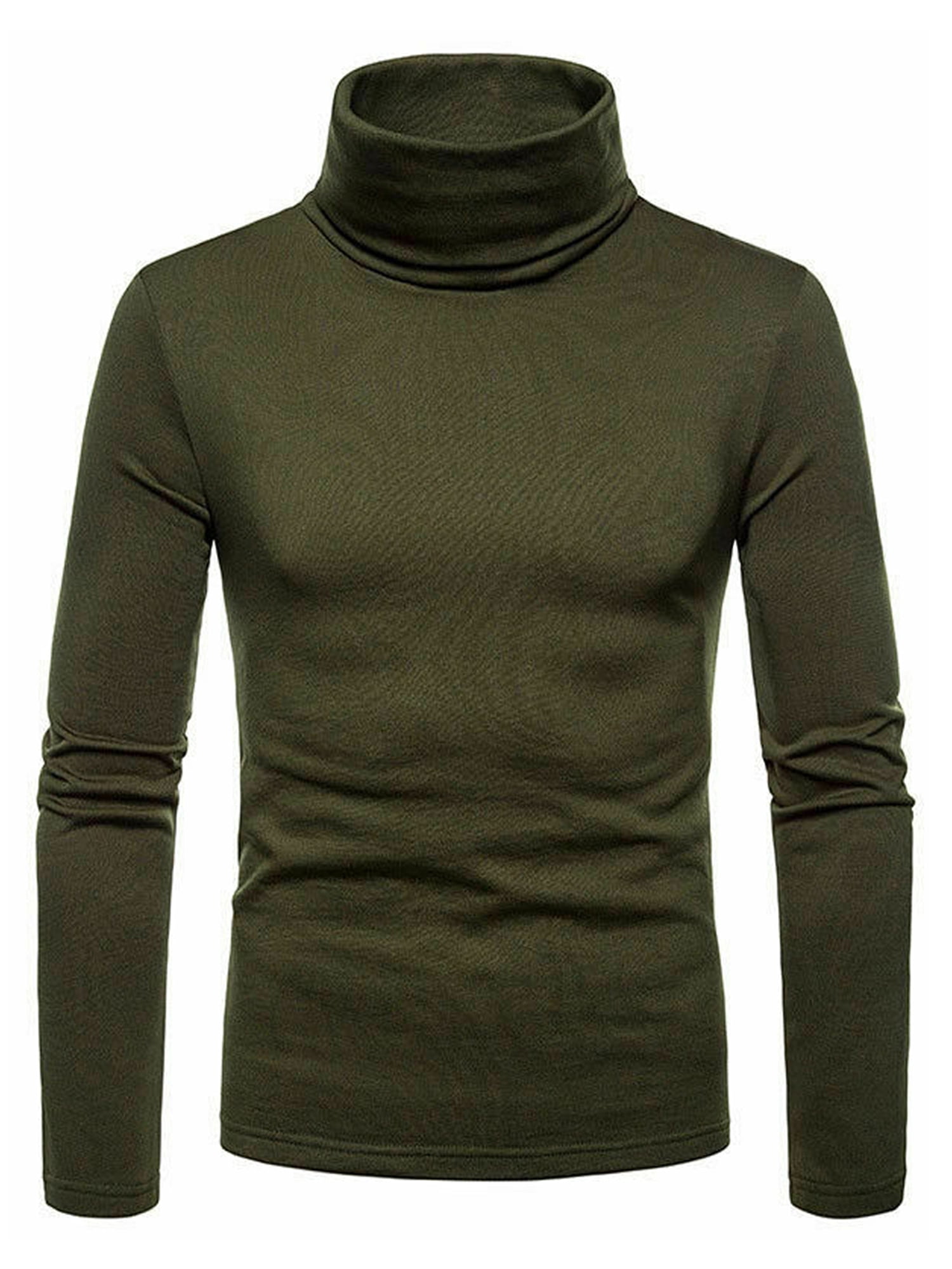 DuAnyozu Men Warm Sweater High Collar Skivvy Turtle Neck Shirt Blouse ...
