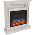 Cambridge Sienna 34" Freestanding White Mantel Electric Fireplace ...