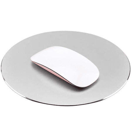 Round Hard Metal Aluminum Mouse Pad Mat Circle Ultra Thin Double Side ...
