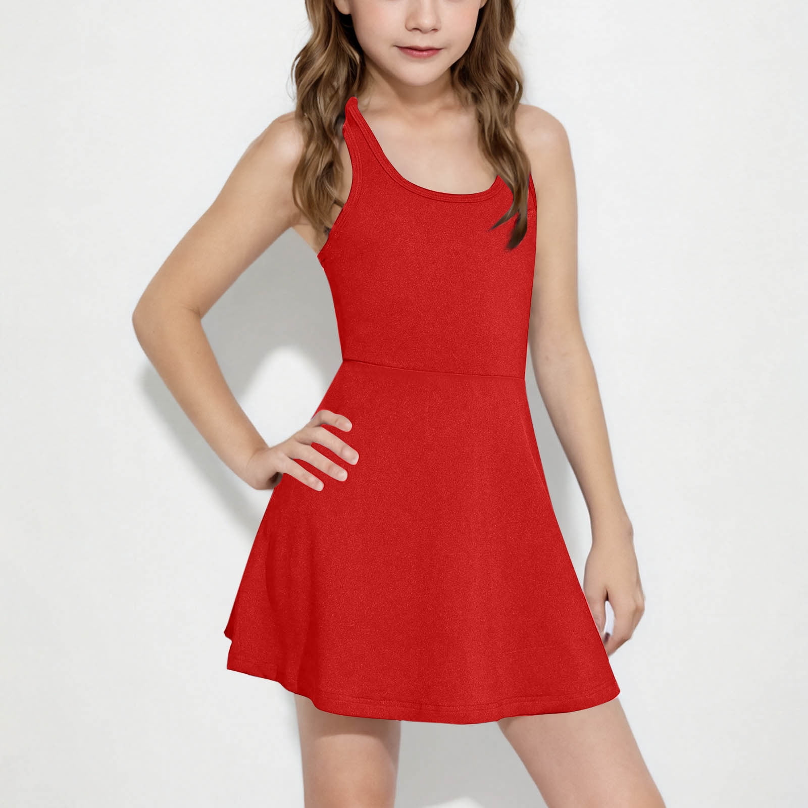Click here for Peorpel Girls Tennis Dress Summer Sleeveless Athle... prices