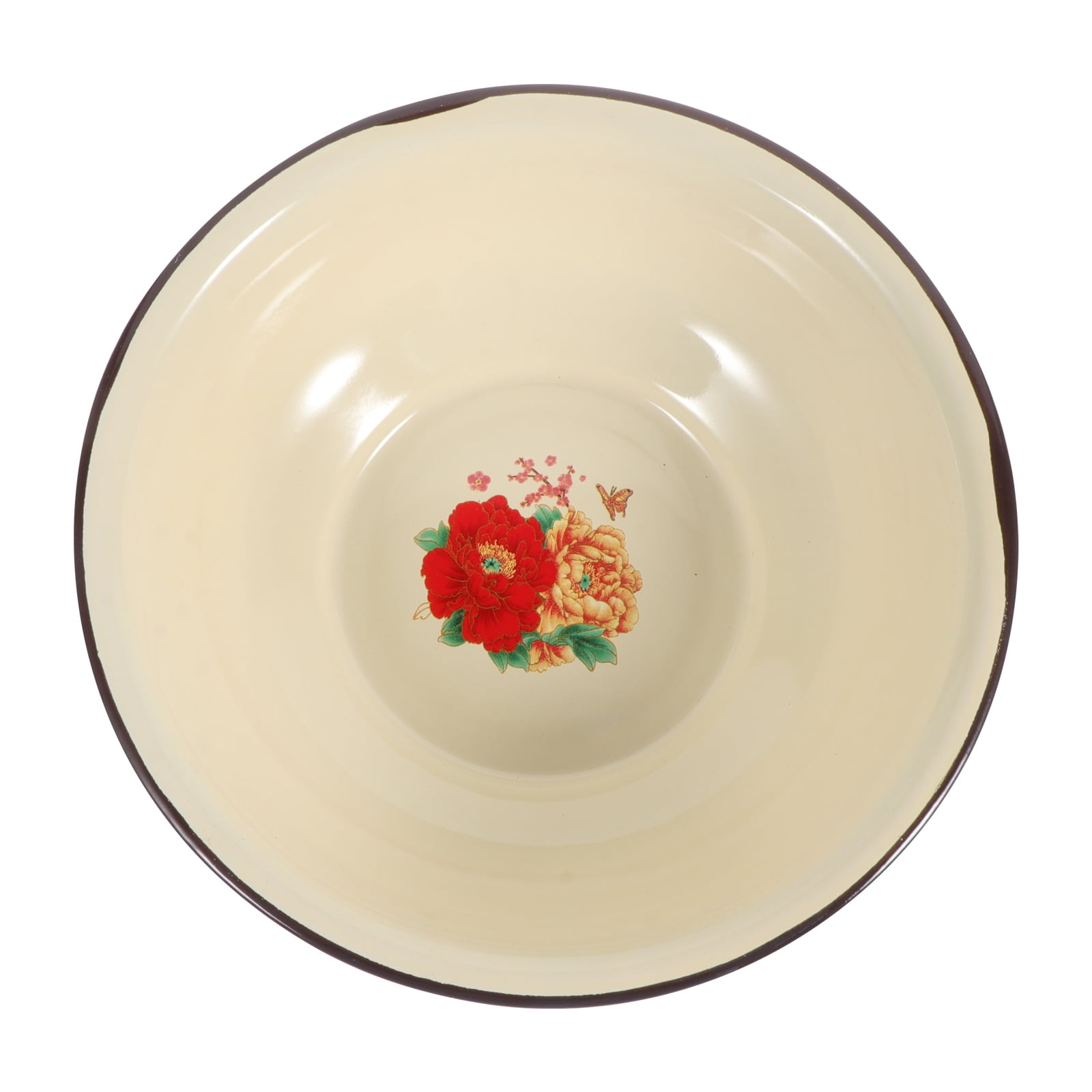 NUOLUX Vintage Enamel Basin Household Enamel Bowl Kitchen Mixing Basin ...