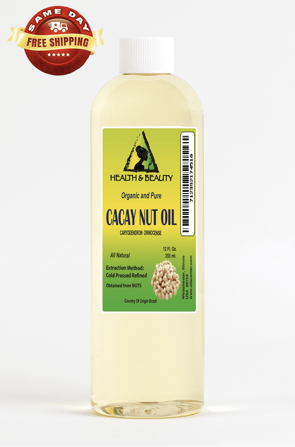 Cacay Nut / Kahai Oil Refined Organic Pure Carrier Cold Pressed 24 oz ...