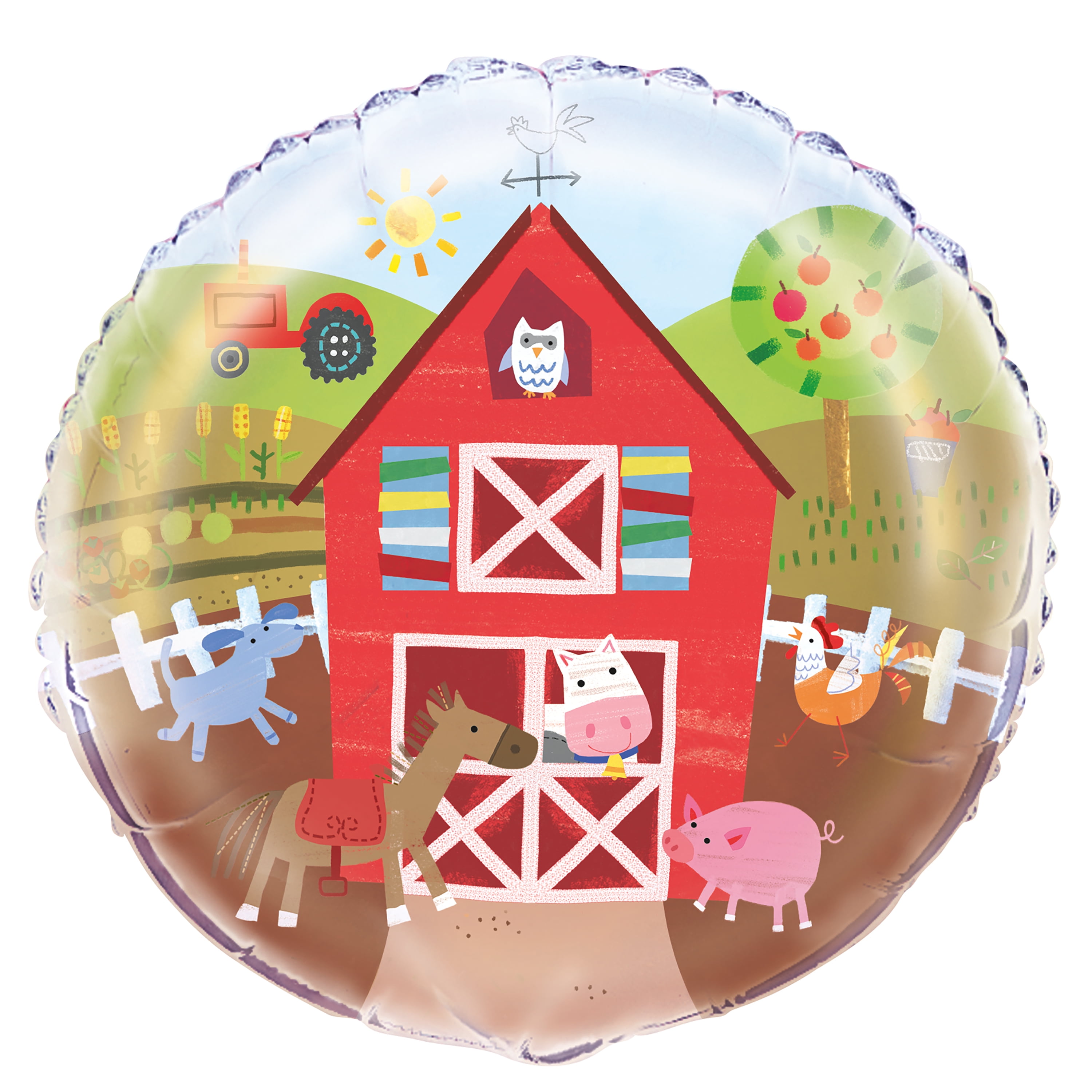 Foil Barnyard Farm Party Balloon, 18in - Walmart.com