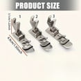 3 Pieces Steel Sewing Presser Foot Never Iron Margin Folding Attachment ...