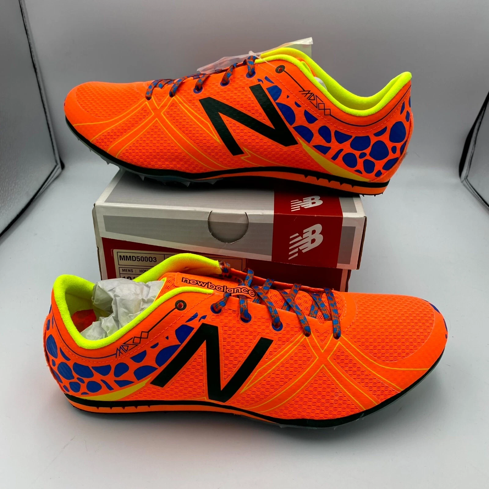 New Balance Mmd500 Men's US 10.5 D Cleats Orange Blue Lace Up Spike ...