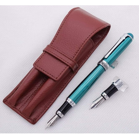 Duke D2 Green Fountain Pen Double-Nibs Iridium Medium and Fude ...