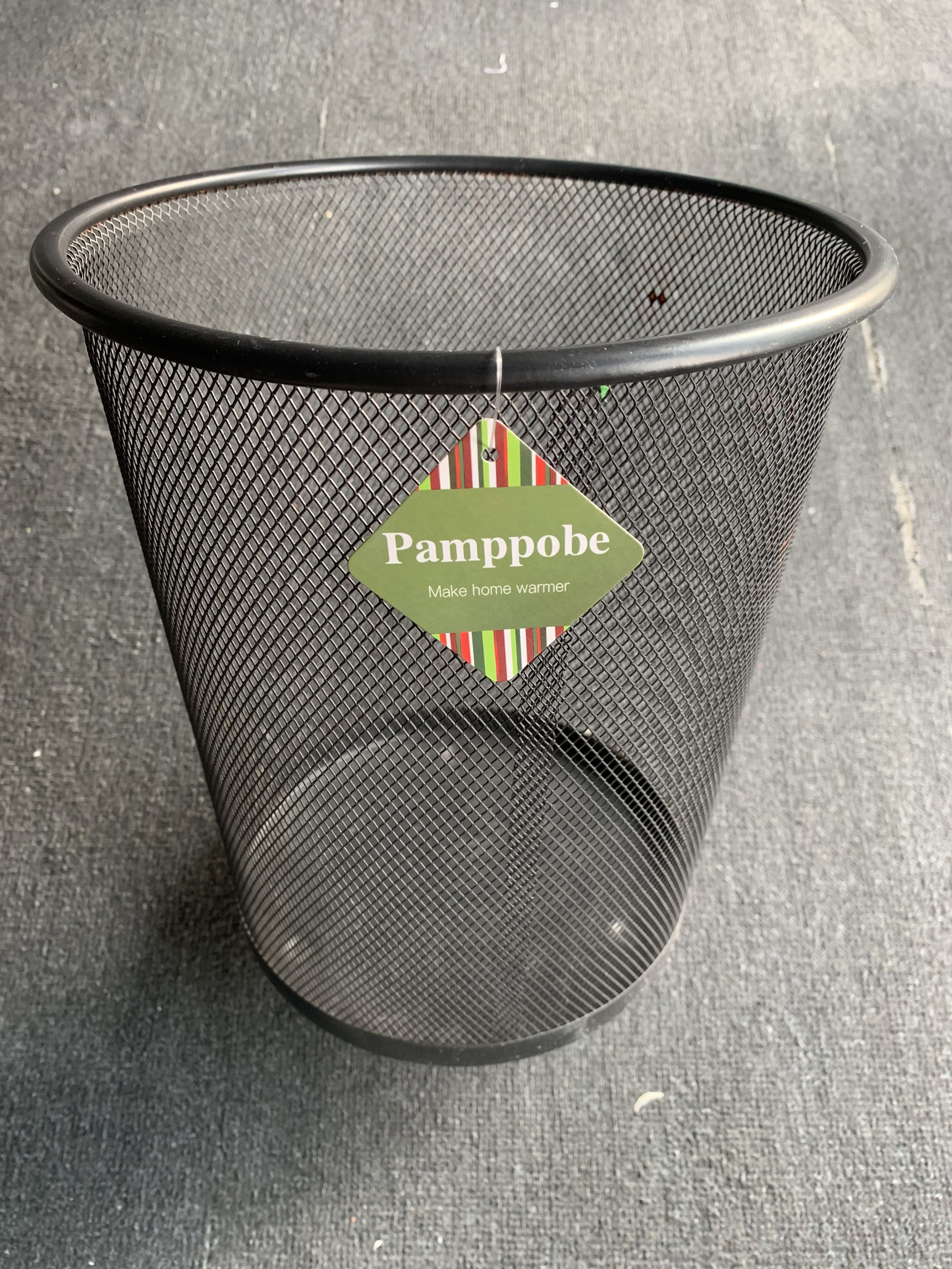 Circular Mesh Wastebasket Trash Can, Waste Basket Garbage Can Bin for ...