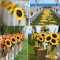 10Pcs Artificial Sunflower Heads Silk Sunflowers Arrangements for Party ...