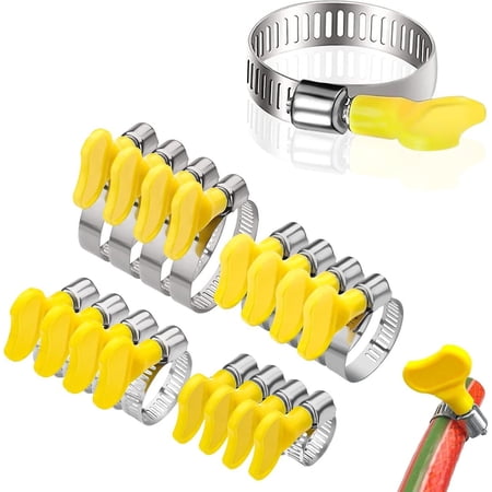 Lepai 16 Pack Stainless Steel Hose Clamps With Wing Nut Adjustable ...