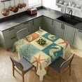 Cartoon Seahorse Starfish Square Tablecloth 60x60 Inch Ocean Fish ...