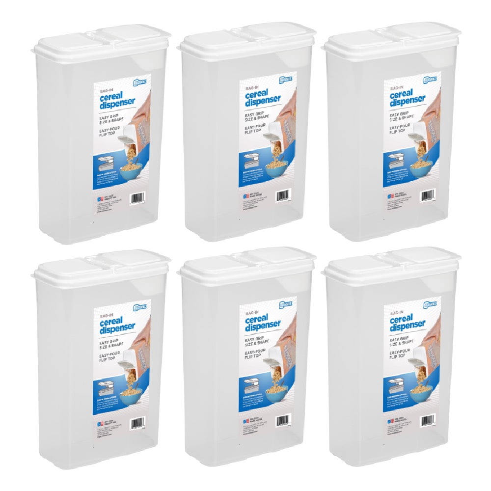 Buddeez Cereal Dispenser Bag-in Storage Container 4 Quart Plastic Clear ...