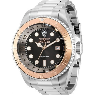 Invicta Men's 52mm Reserve Quartz 3 Hand Silver Dial Stainless Steel ...