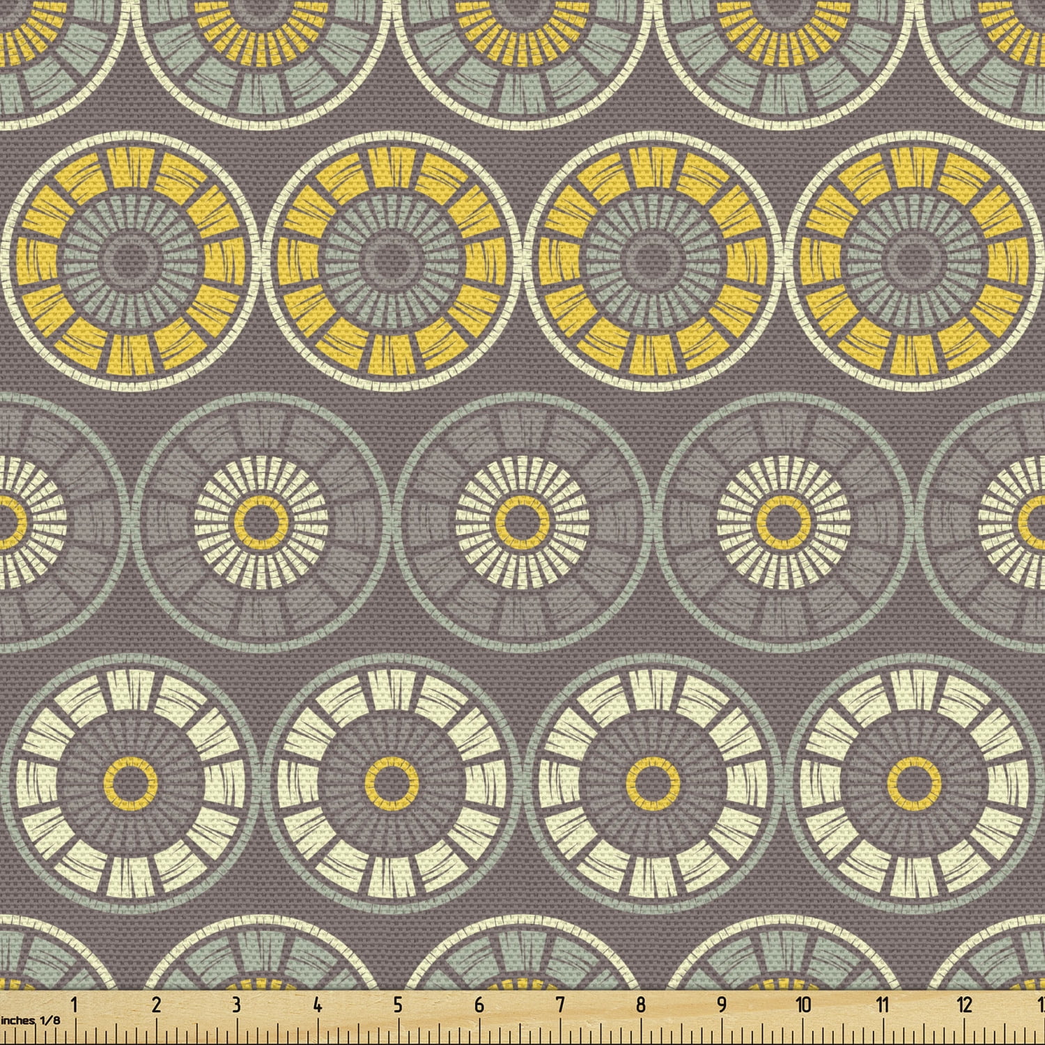 Ethnic Fabric by the Yard, Geometrical Illustration Abstract Concentric ...