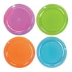 Plastic Neon Dinner Party Plates, Assorted Colors - Walmart.com