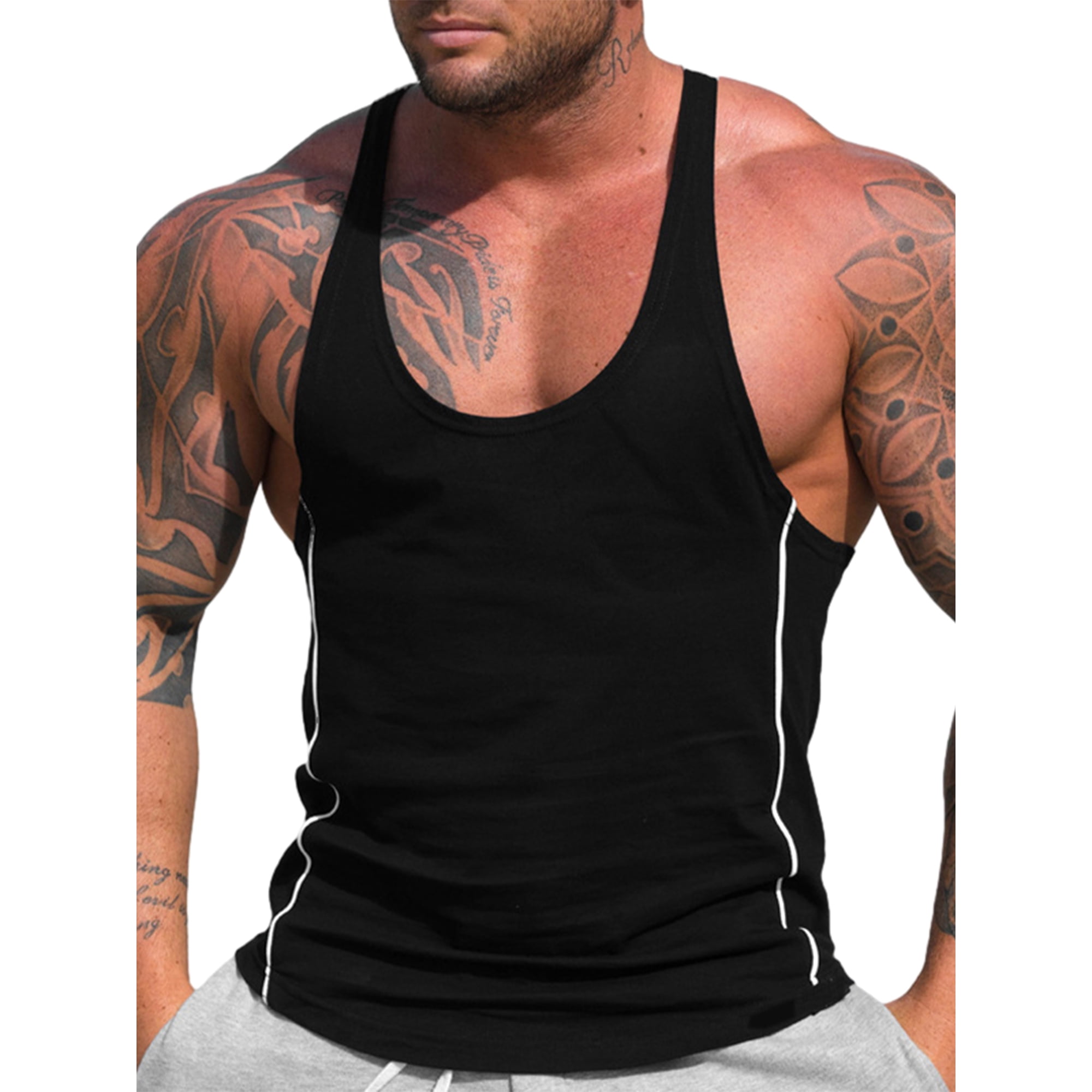 Click here for Faroot Mens Workout Tank Tops Contrast Color Muscl... prices