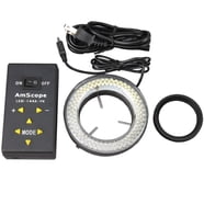 AmScope 60-LED Microscope Ring Light Illuminator with Adapter and ...