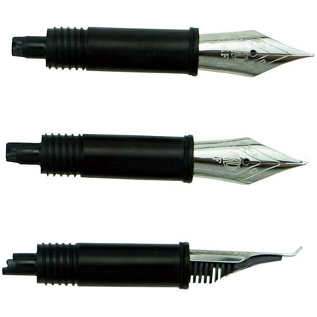 Set of 3 Hongdian Fountain Silver Nibs (Fine, Extra Fine and Bent Nib ...
